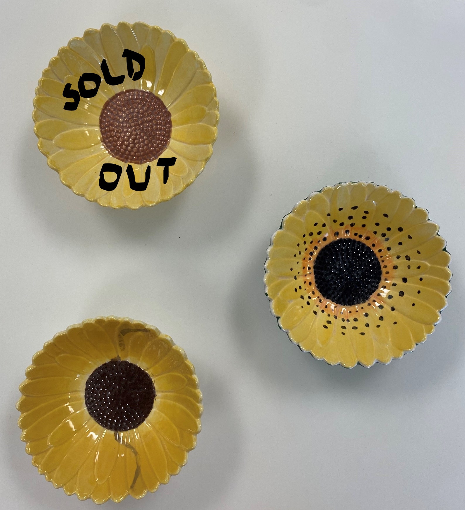 Hand Painted Ceramic Gift Sunflower Bowls - Etsy