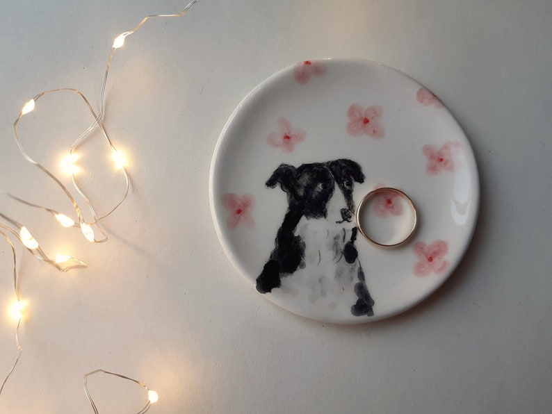 Handmade Border Collie Pottery Ring Dish Hand Painted Dog - Etsy