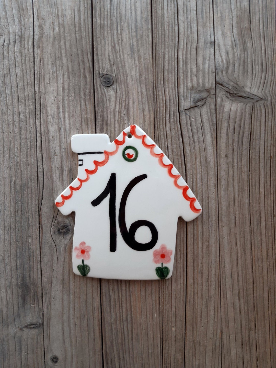 Custom Pottery House Number Tile: Handmade Outdoor Sign - Etsy