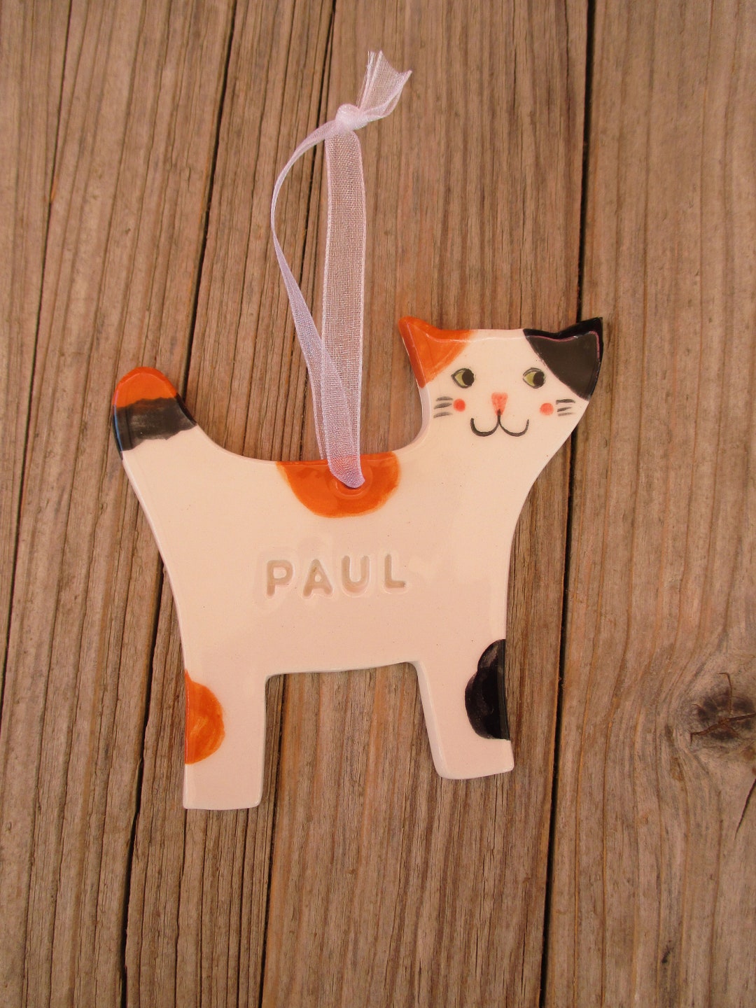 Personalized Cat Ornament, Custom Cat Ornament, Cat Name, Custom Cat ...