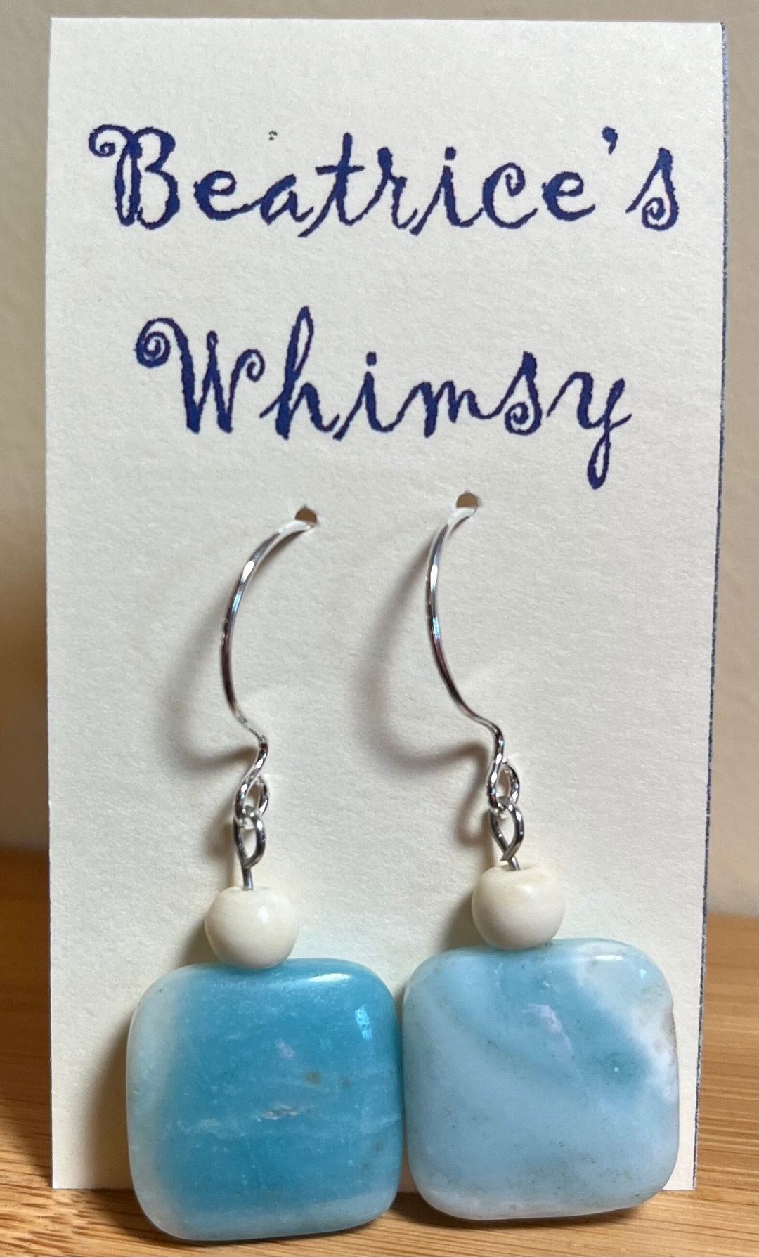 Blue Onyx, Bone, Sterling Silver - Etsy