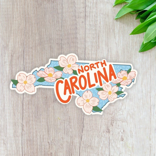 North Carolina Vinyl Sticker North Carolina Decal Laptop - Etsy
