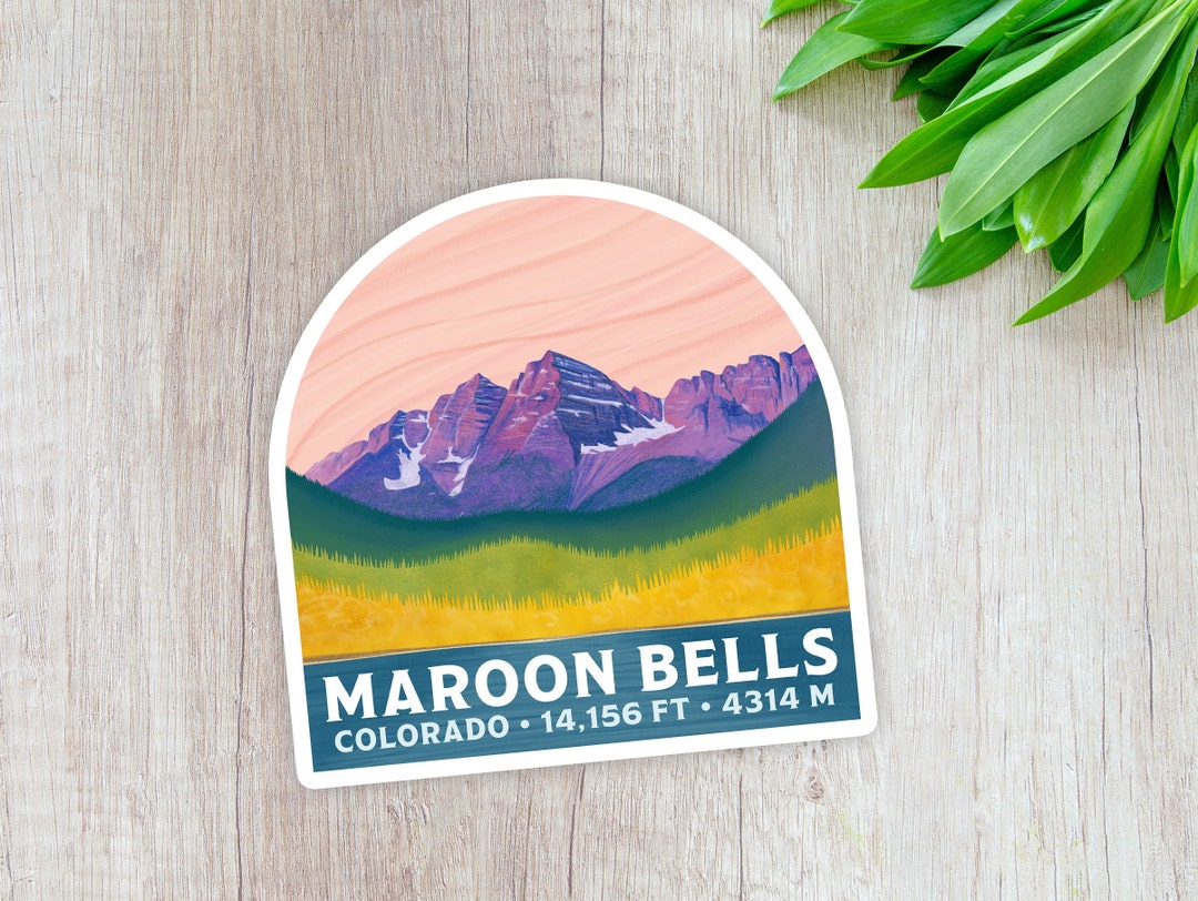 Maroon Bells Colorado Sticker: Hydroflask Decal - Etsy