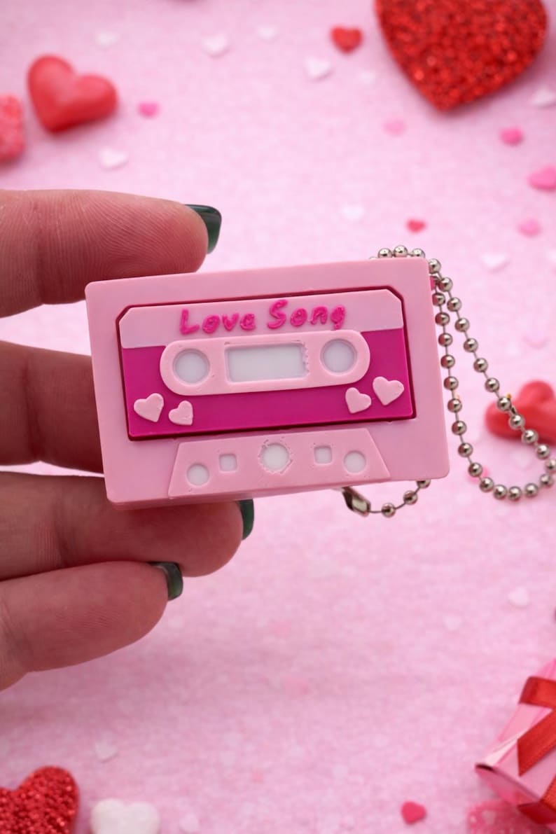 Valentine Cassette Fidget Clicker | Sensory Keychain - Etsy