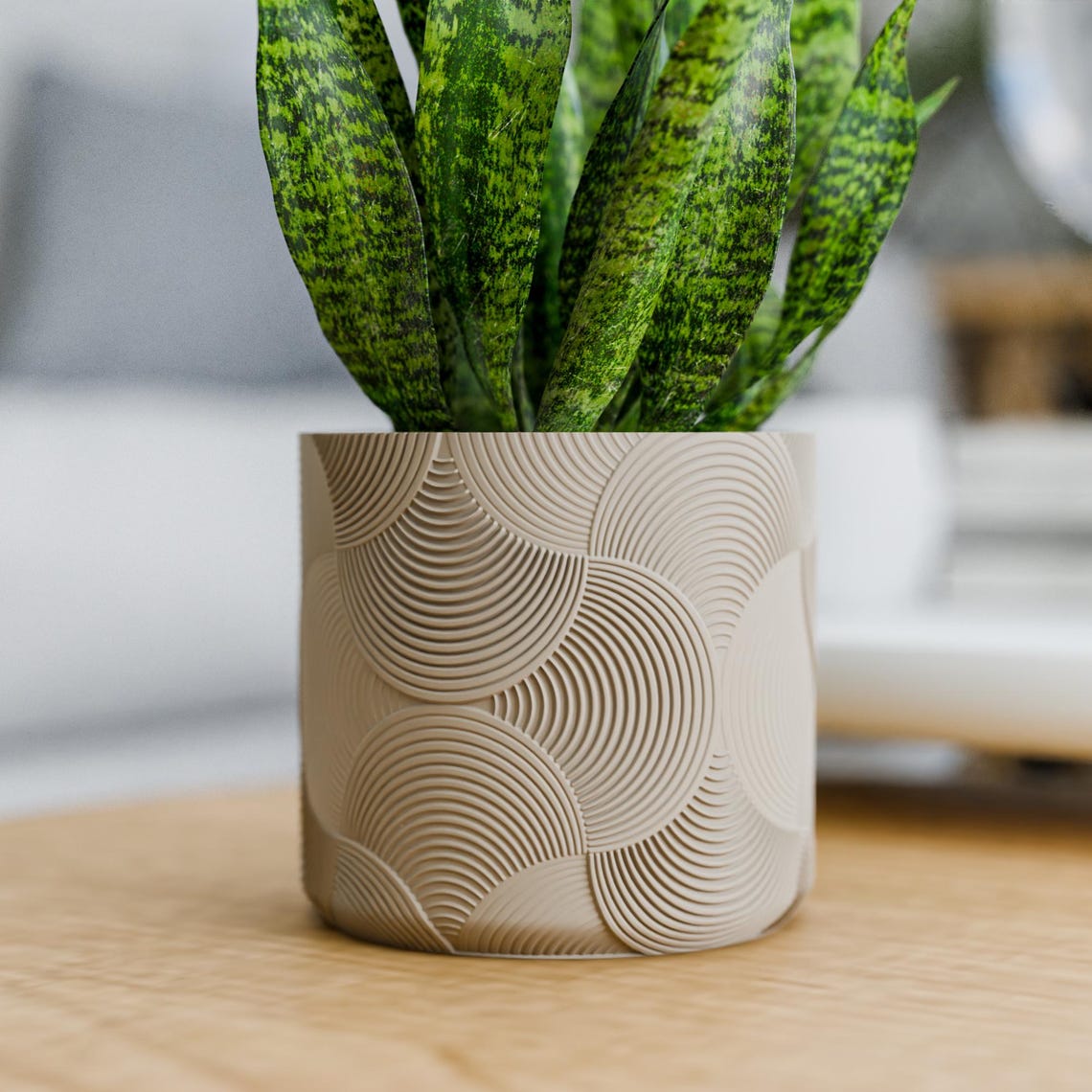 Modern Textured Planter Pot | 3D Printed Plant Pot | Minimalist Indoor ...