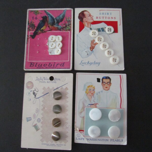 Card With Buttons - Etsy