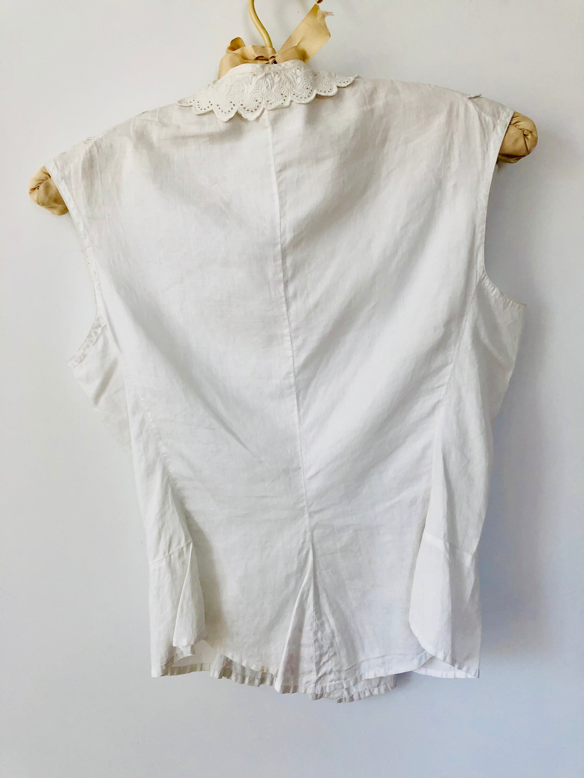 Antique Victorian French Lace White Cotton Camisole Button up Xs We - Etsy