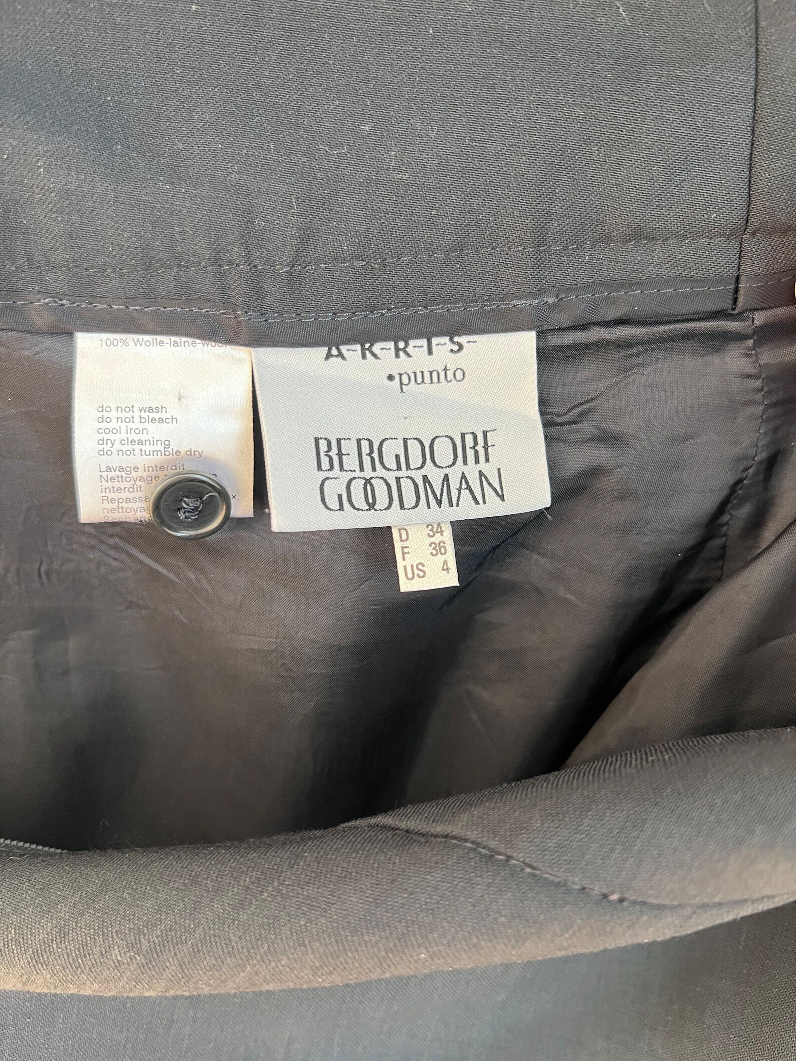 Vintage Bergdorf Goodman Straight Leg Dark Grey Wool Pants W28 - Etsy