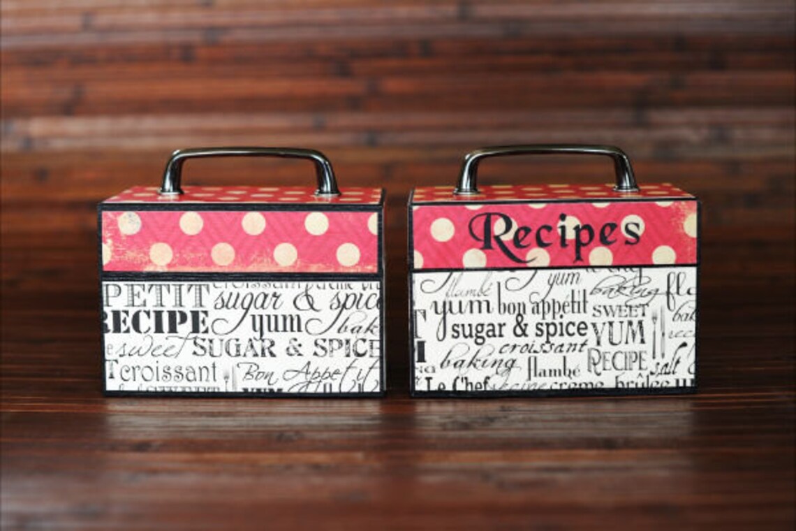 Contemporary Recipe Box | Etsy