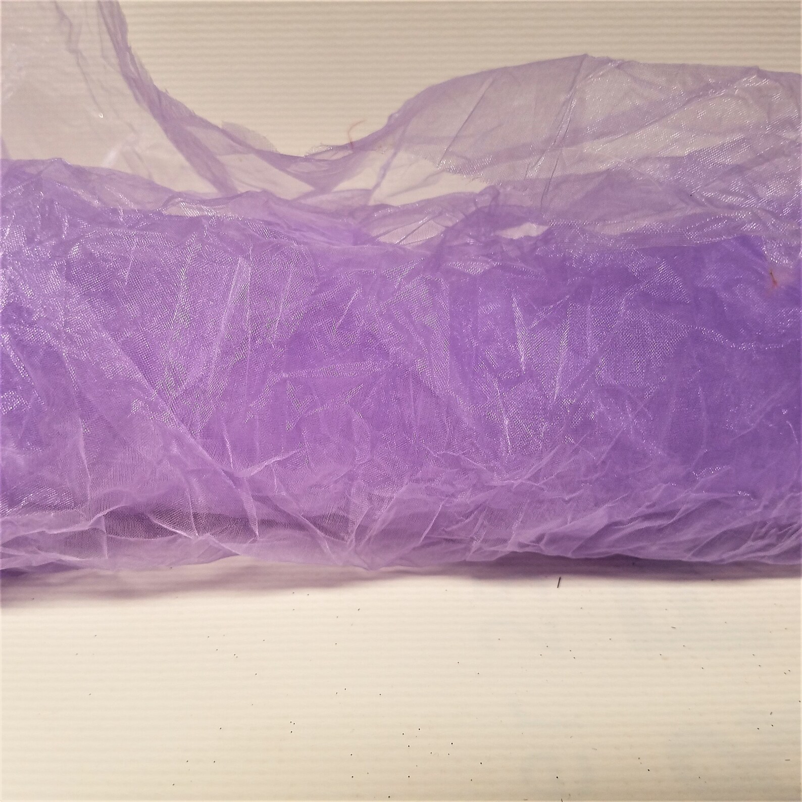 Lavender Sheer Crinkly Material, Like Organza, 7' X 25 Wide, Fabric ...