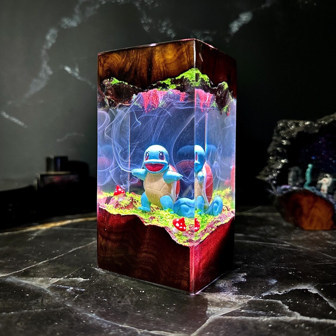 SQUI.RTLE Night Light Custom Pok.e.mon Epoxy Lamp, Resin Night Light ...