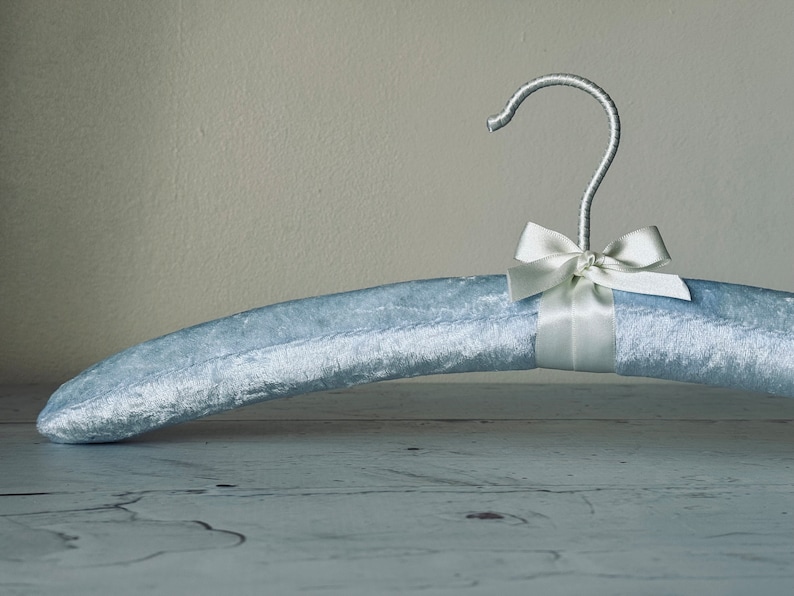 Blue Velvet Wedding Hanger.velvet Bridal Hanger.wedding Hangers Bride ...