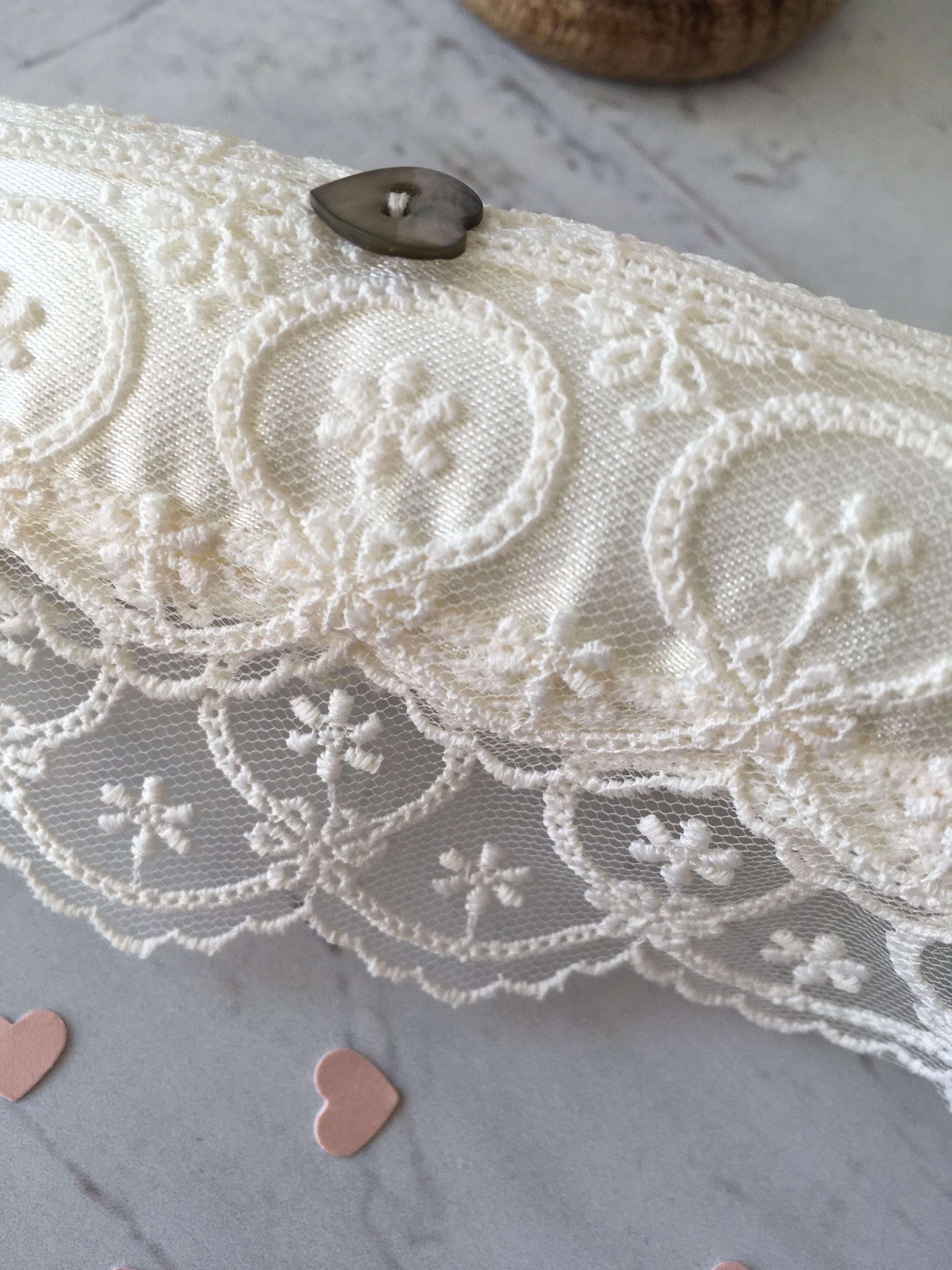 Ivory Lace Bridal Hanger with Personalised Label