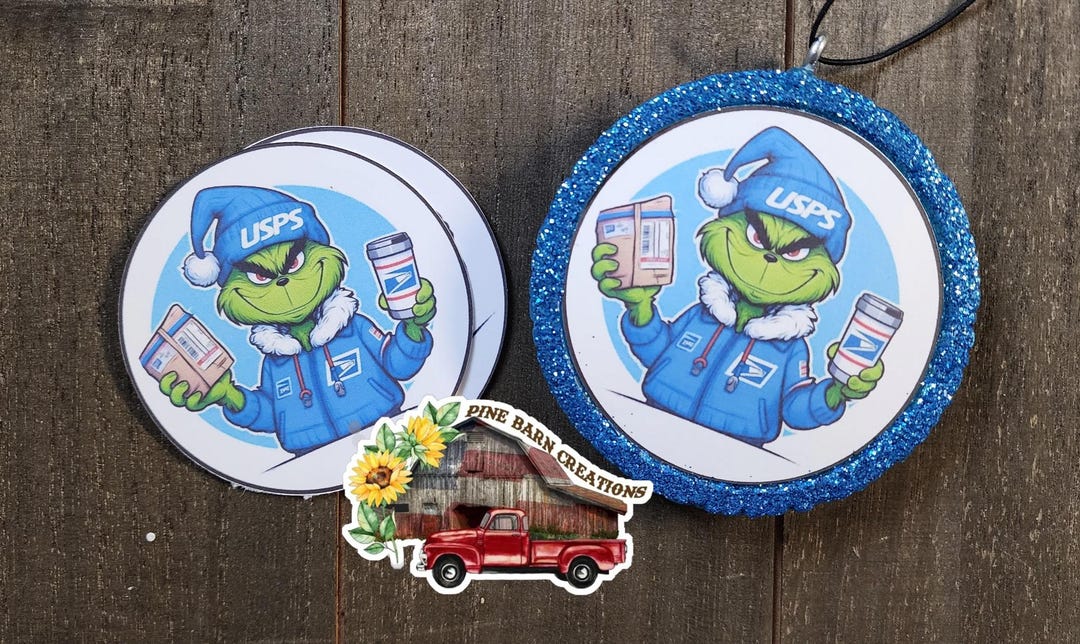 24 3" Grinch Mail Carrier Cardstocks - Etsy