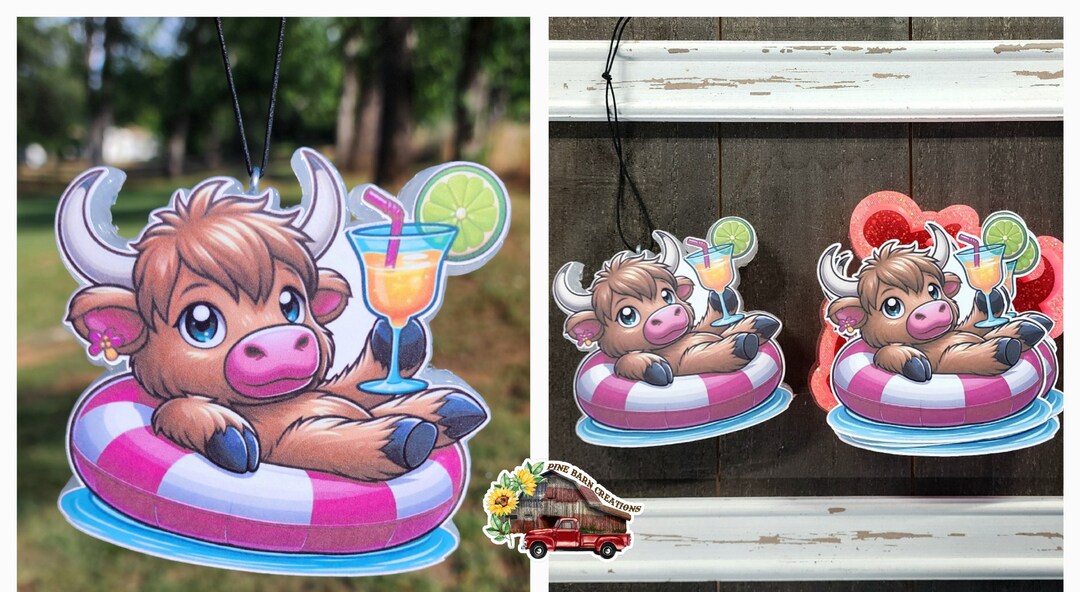 Floatie Highland Cow Freshie Mold With Cardstocks - Etsy