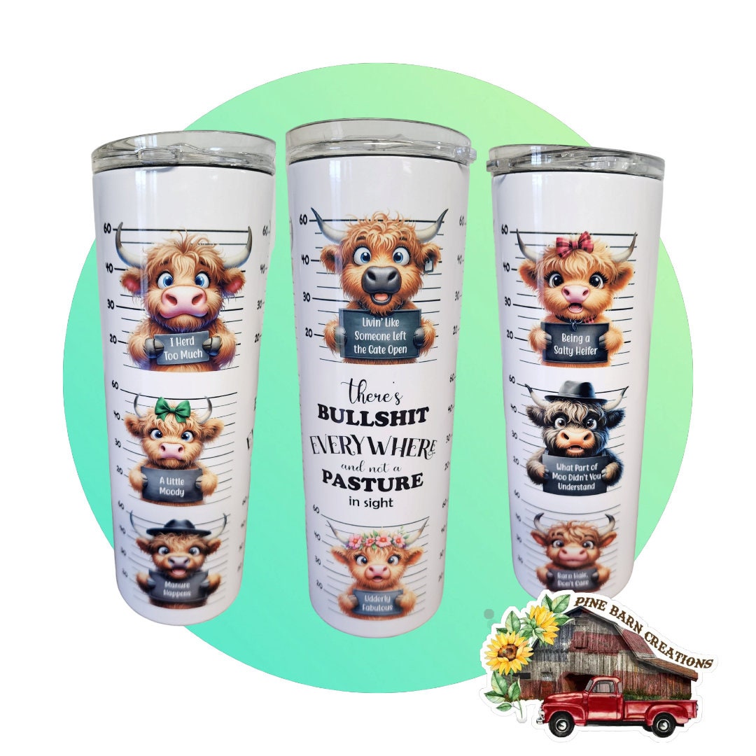 Outlaw Highland Cow Tumbler - Etsy