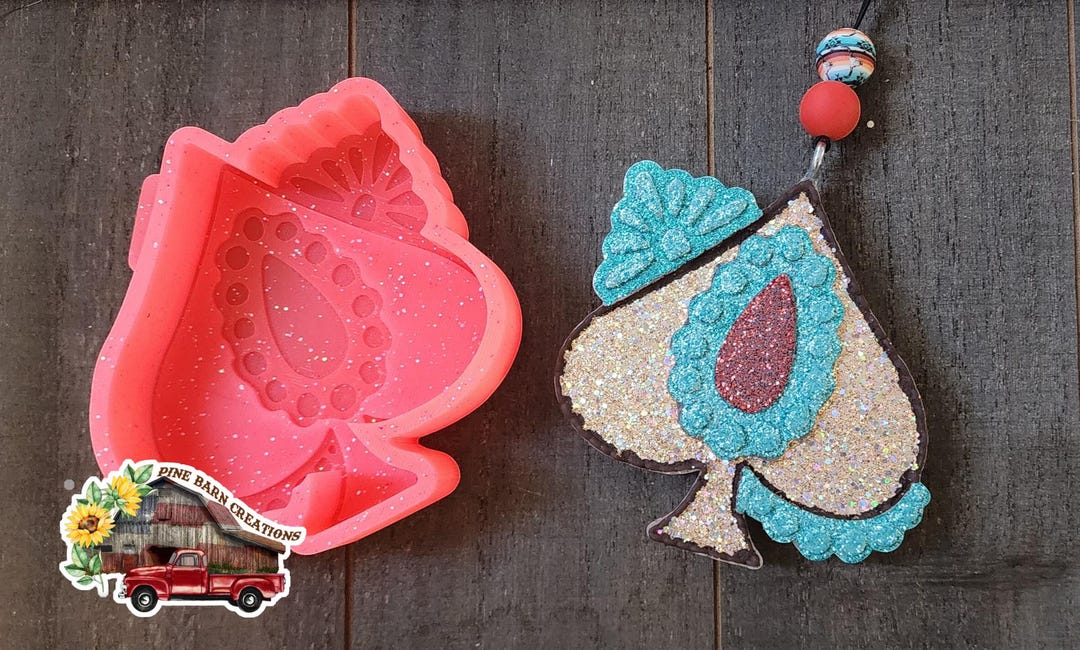 Turquoise Spade Freshie Mold - Etsy