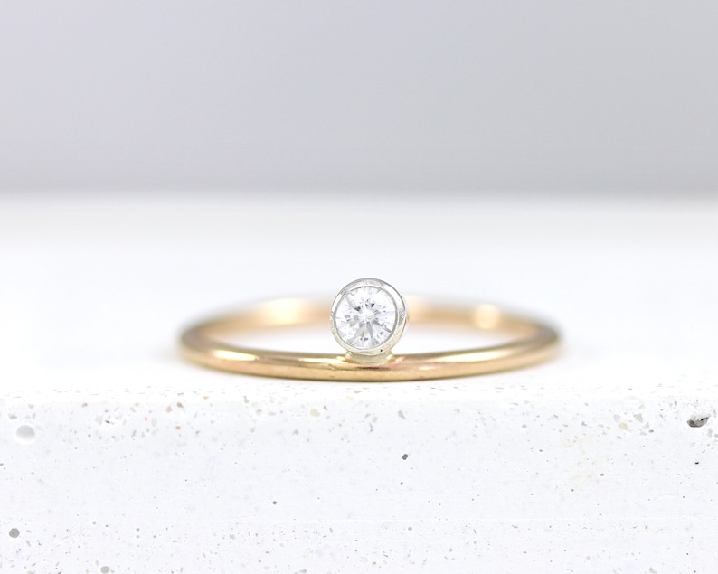 Dot Ring Stacking Ring CZ Stacking Ring 14K Gold Filled - Etsy