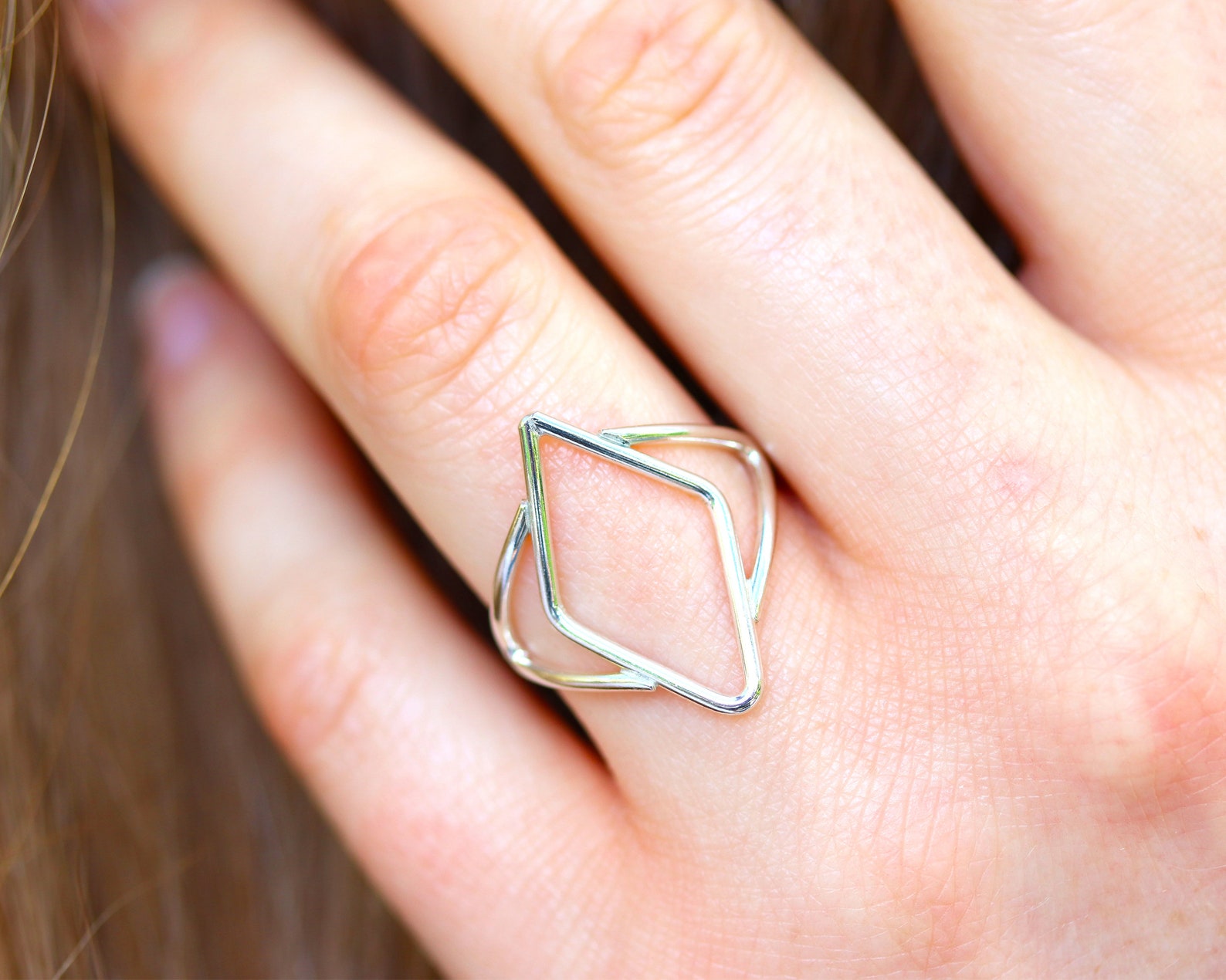 Art Deco Ring - Sterling Silver Ring - Deco Open Weave Ring - Stacking ...