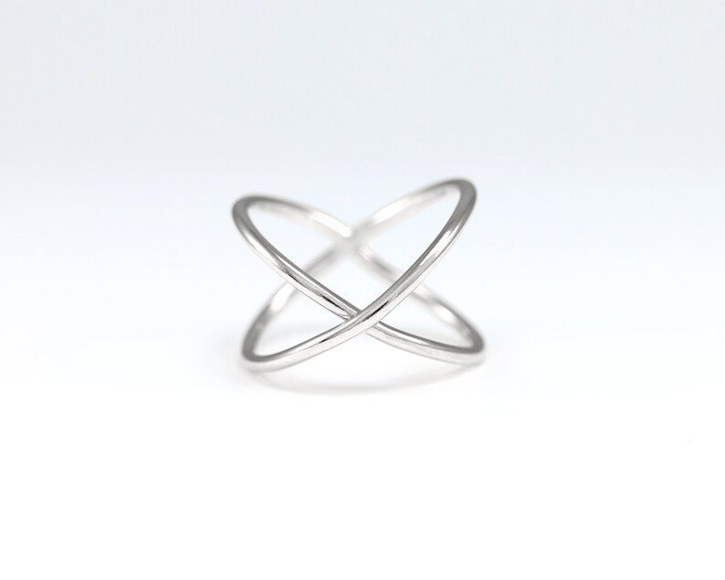 Criss Cross Ring X Ring Silver X Ring Sterling Silver X - Etsy