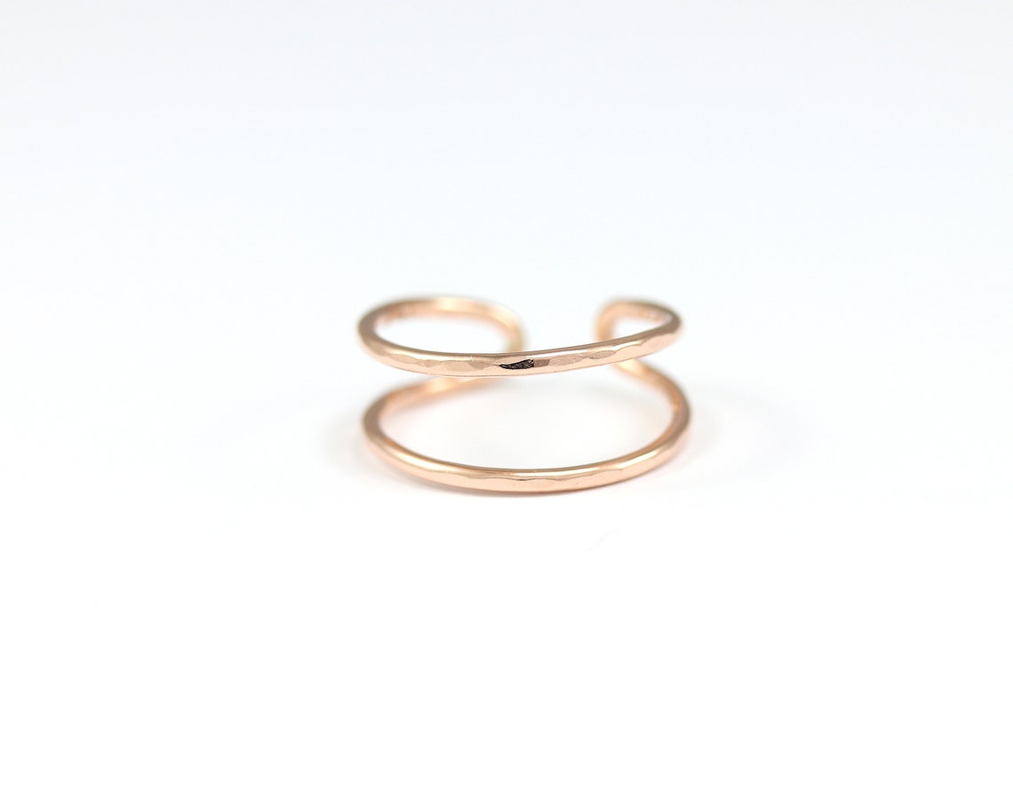 Adjustable Ring Open Ring Silver Cuff Ring Gold Stacking | Etsy