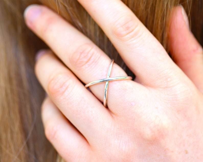 Criss Cross Ring X Ring Silver X Ring Sterling Silver X - Etsy