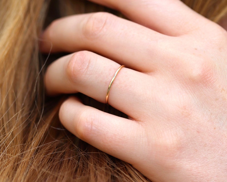 Super Thin Ring Sterling Silver Ring Gold Ring Silver | Etsy