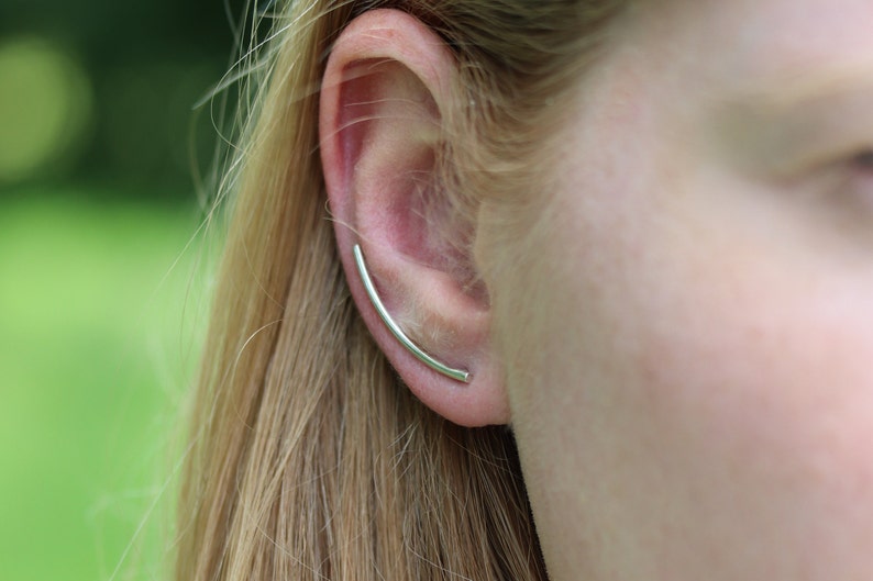 Ear Crawler Earrings Ear Climber Earrings Huggie Earrings | Etsy