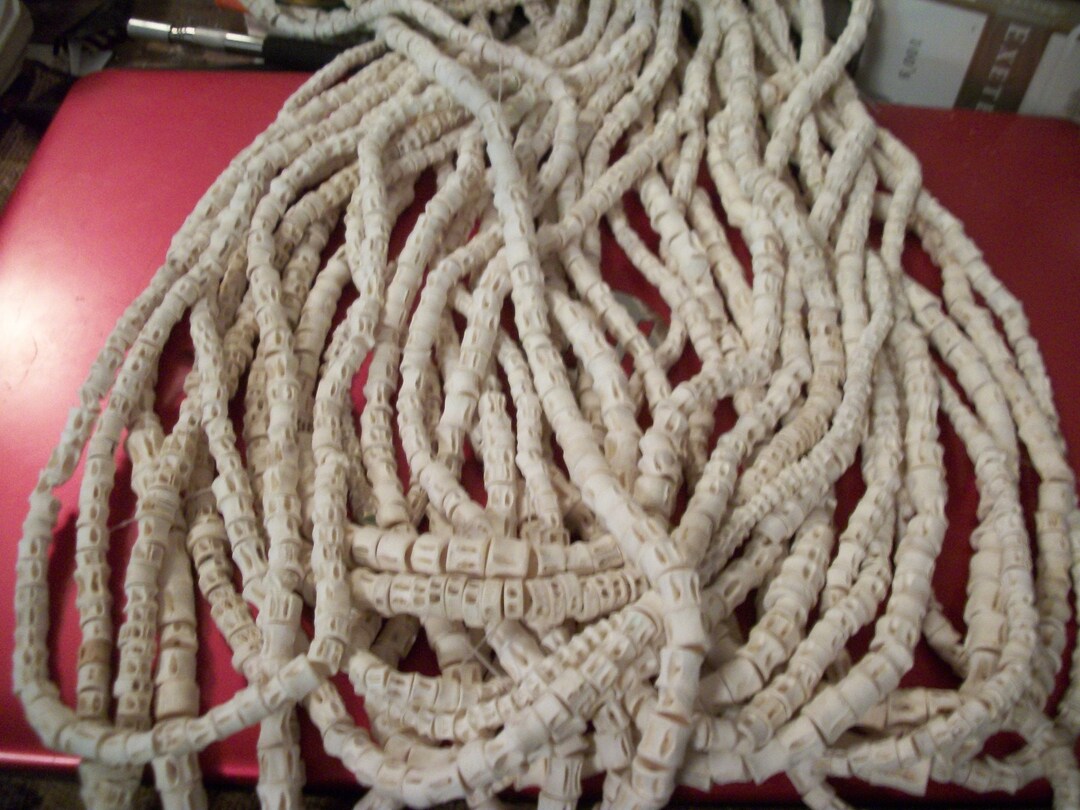 1 Strand Real Animal Fish Shark Vertebrata Beads Bone Spine Shell ...