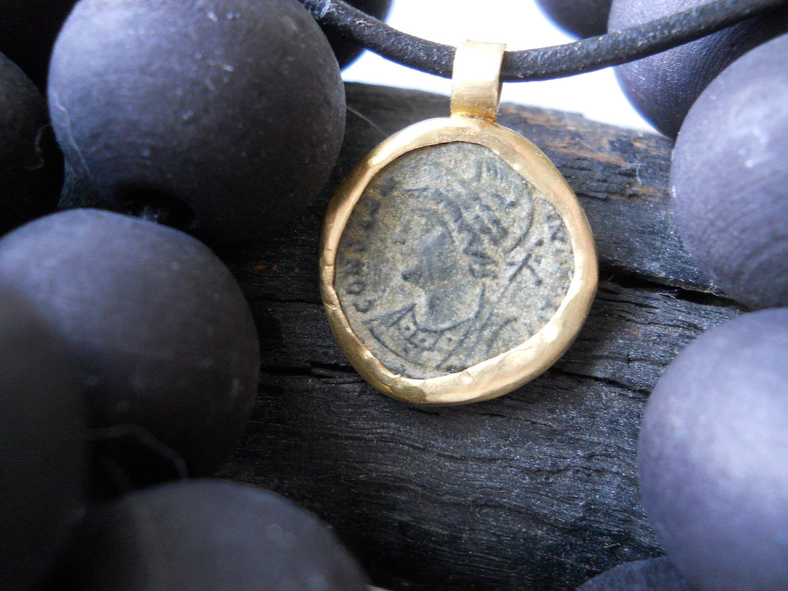 Roman Coin Pendant for Necklace, 18K Gold, Ancient Coin Charm, Roman ...