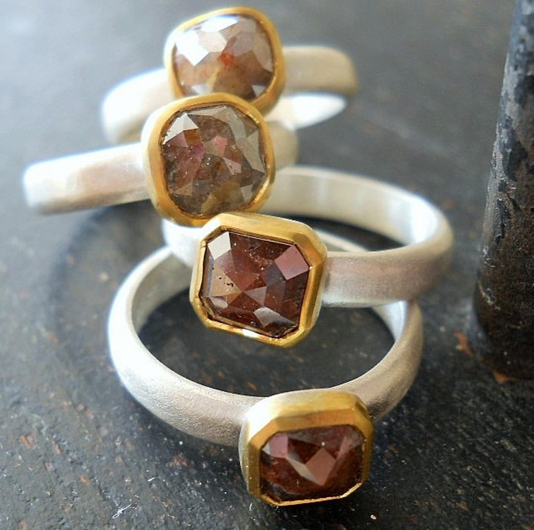 Bride Diamond Stacking Ring, 22K Gold, Bridal Jewelry, Antique ...