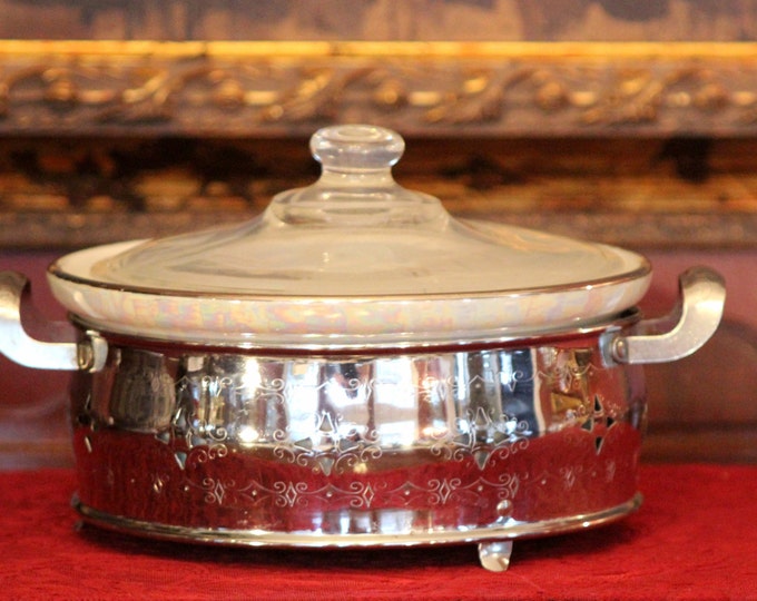 Round Buffet Stand Pierced Chrome Stand Fraunfelter China - Etsy