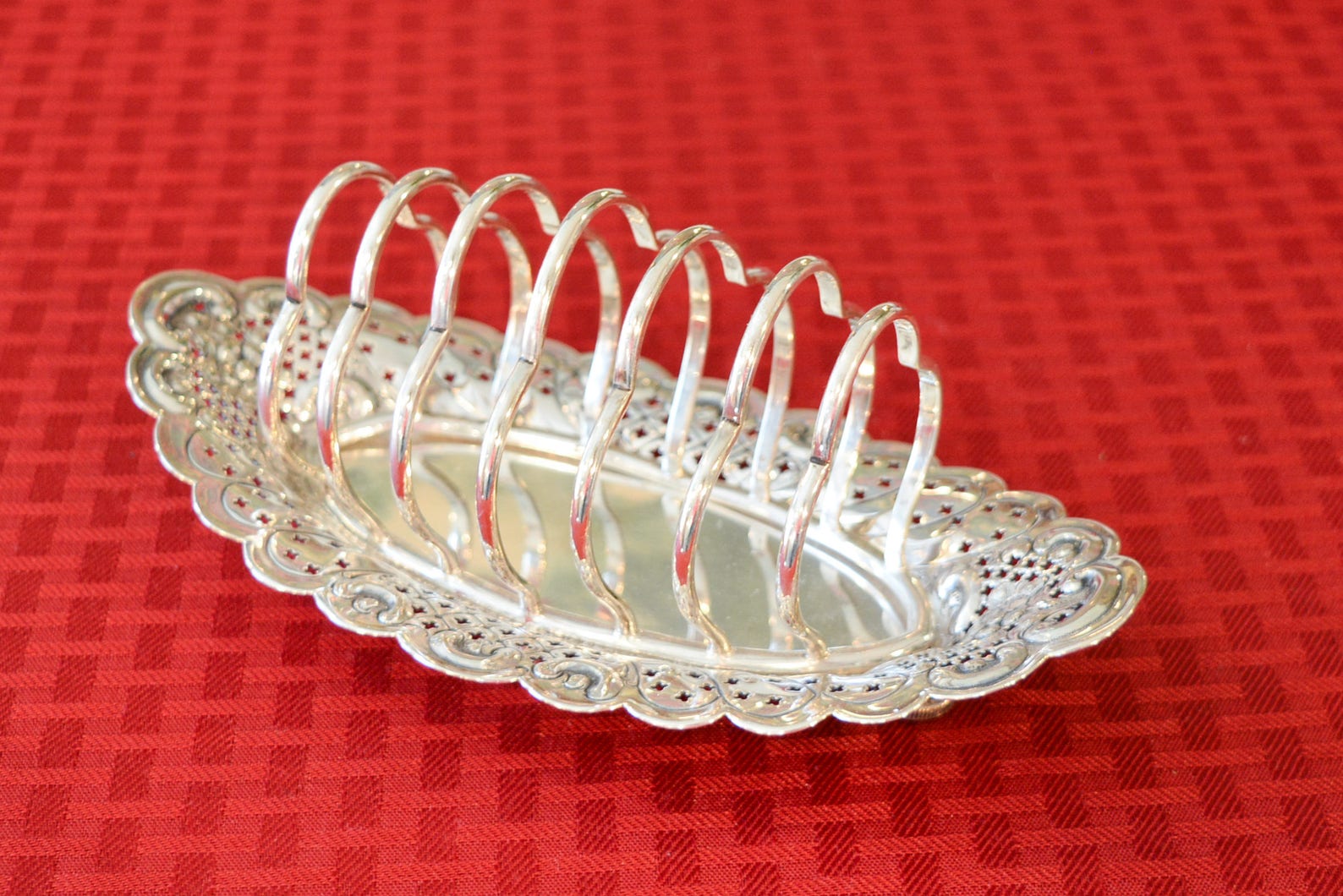 English Victorian Silver Plate Toast Rack With Crumb Tray Charles ...