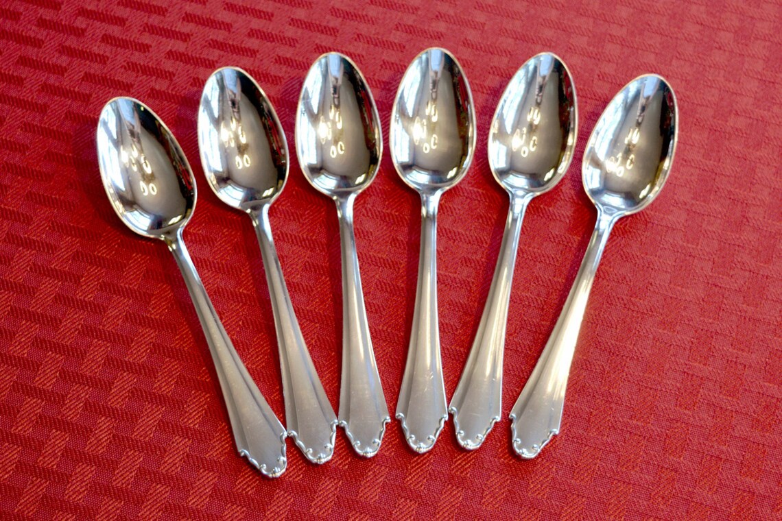 Boxed Set of German Silver Plate Spoons August Gruttert | Etsy