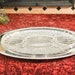 Oval Silver Plate Serving Tray With Divided Crystal Insert - Crescent ...