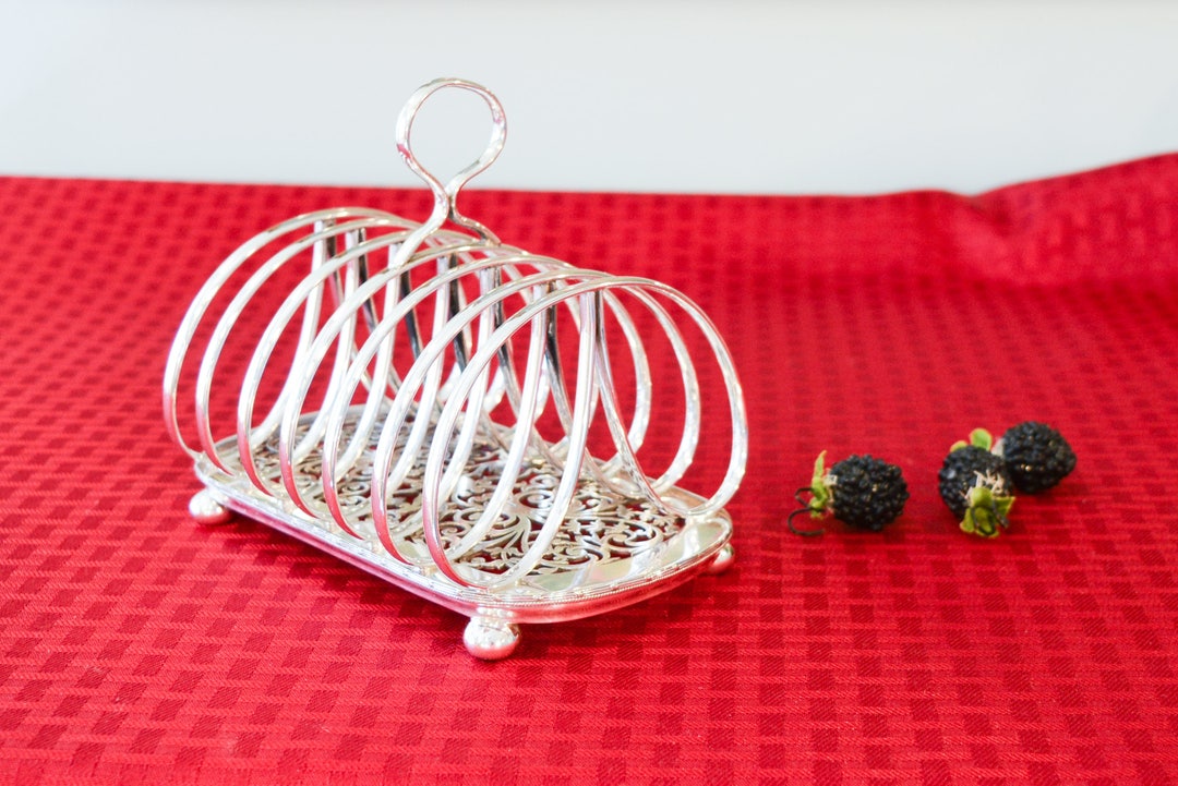 Antique George Bishop Silver Plate Toast Rack - 1800 English Silver ...