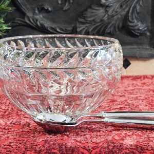 Large Crystal Serving Bowl - Silver Plate Salad Serving Set - Godinger ...