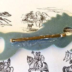 Early Plastic Stylised Horse Brooch, Vintage Art Deco Running Horse ...