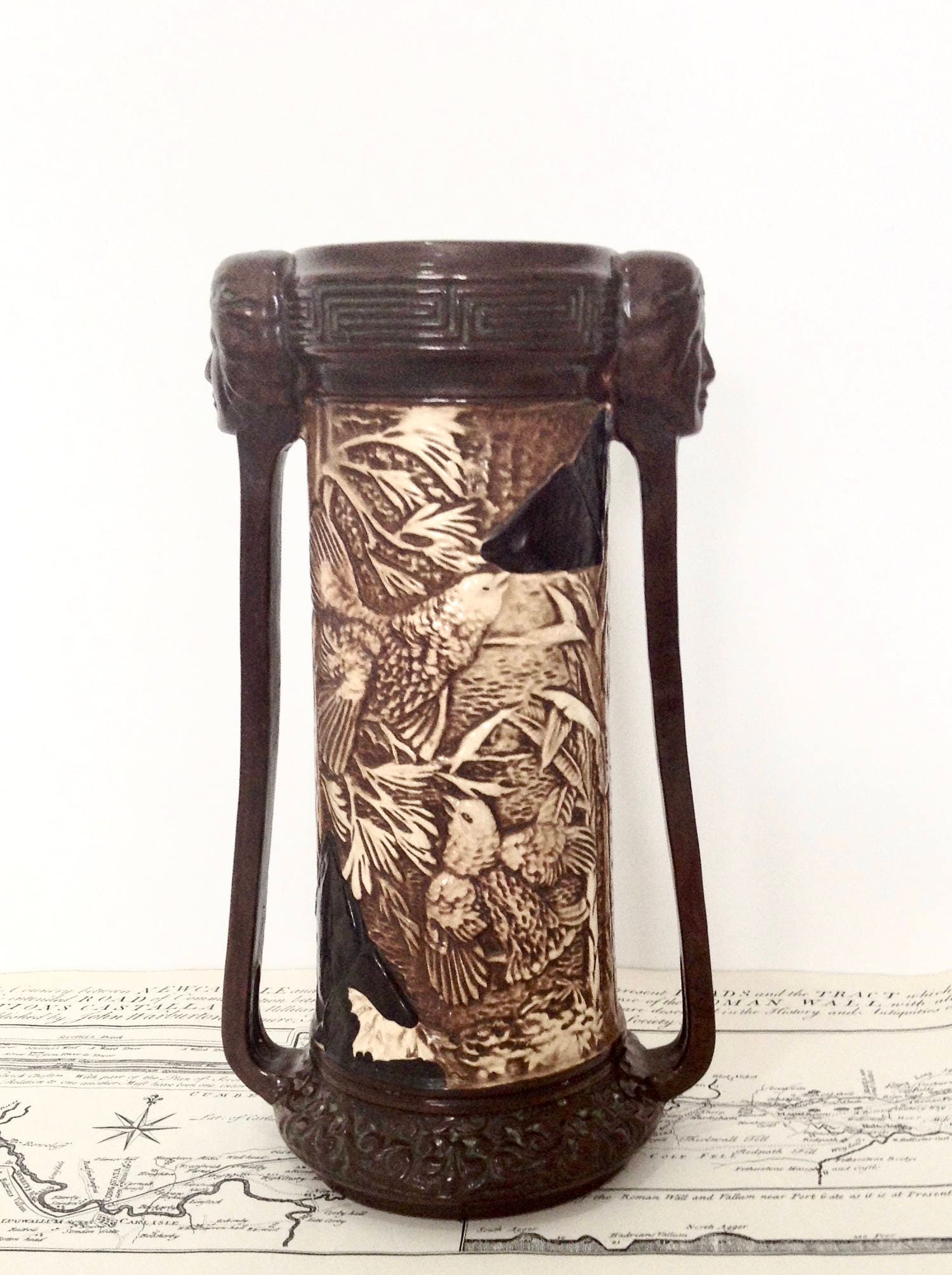 Bretby Pottery Vase Bretby Oriental Design Vase No 2574 - Etsy Australia