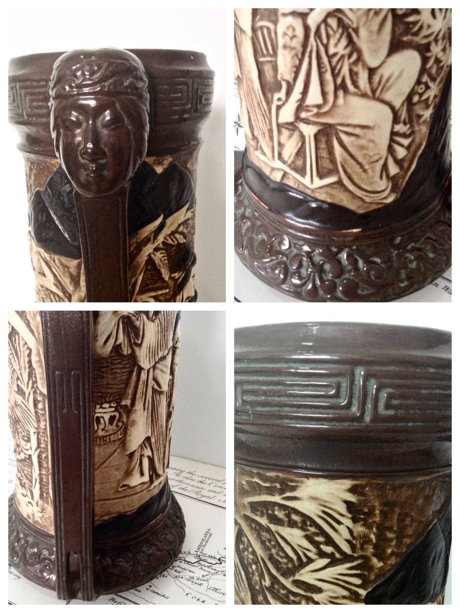 Bretby Pottery Vase Bretby Oriental Design Vase No 2574 - Etsy Australia