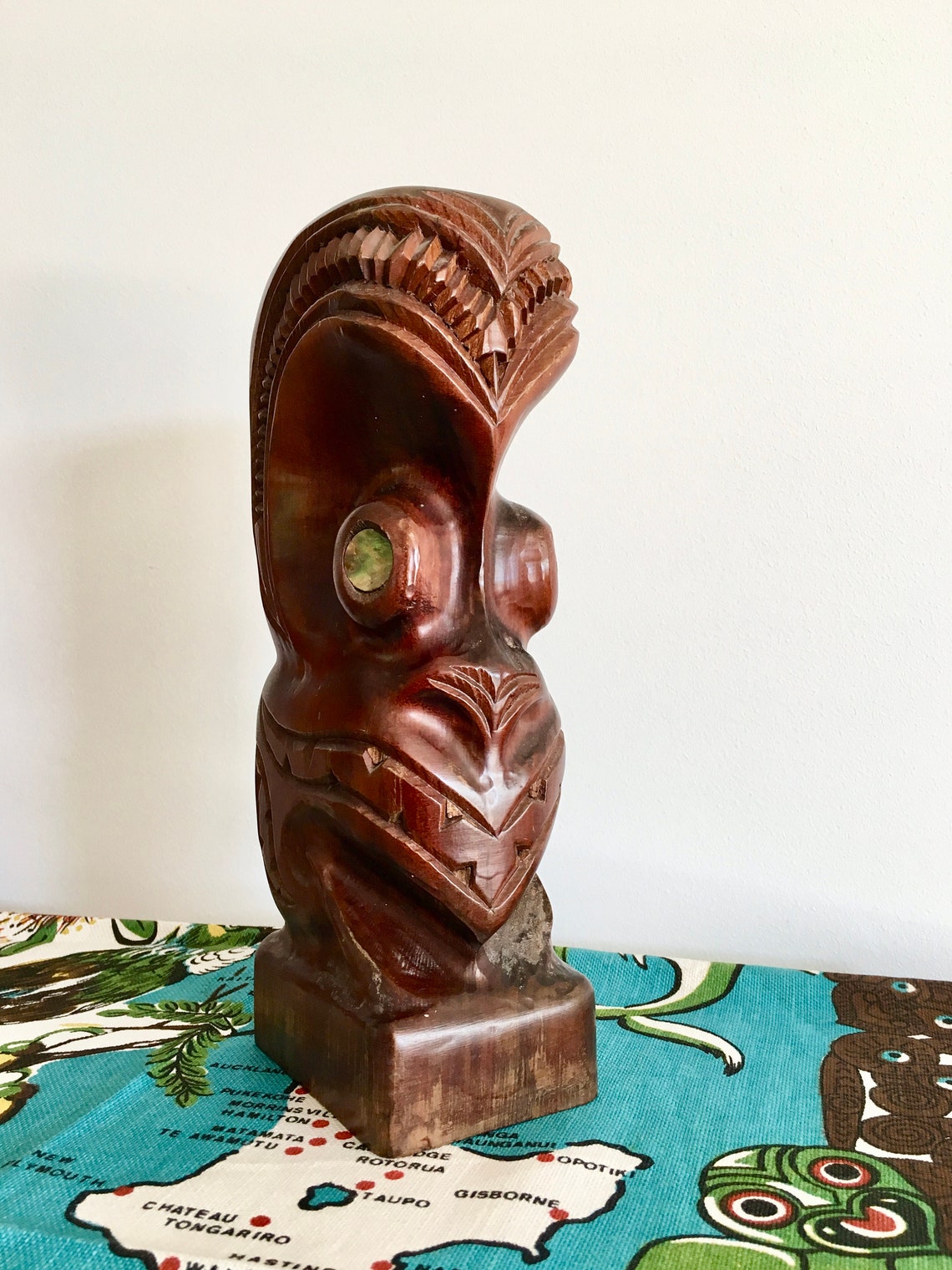 Maori Wooden Carving A Rangatira Souvenir Rotorua New - Etsy Australia