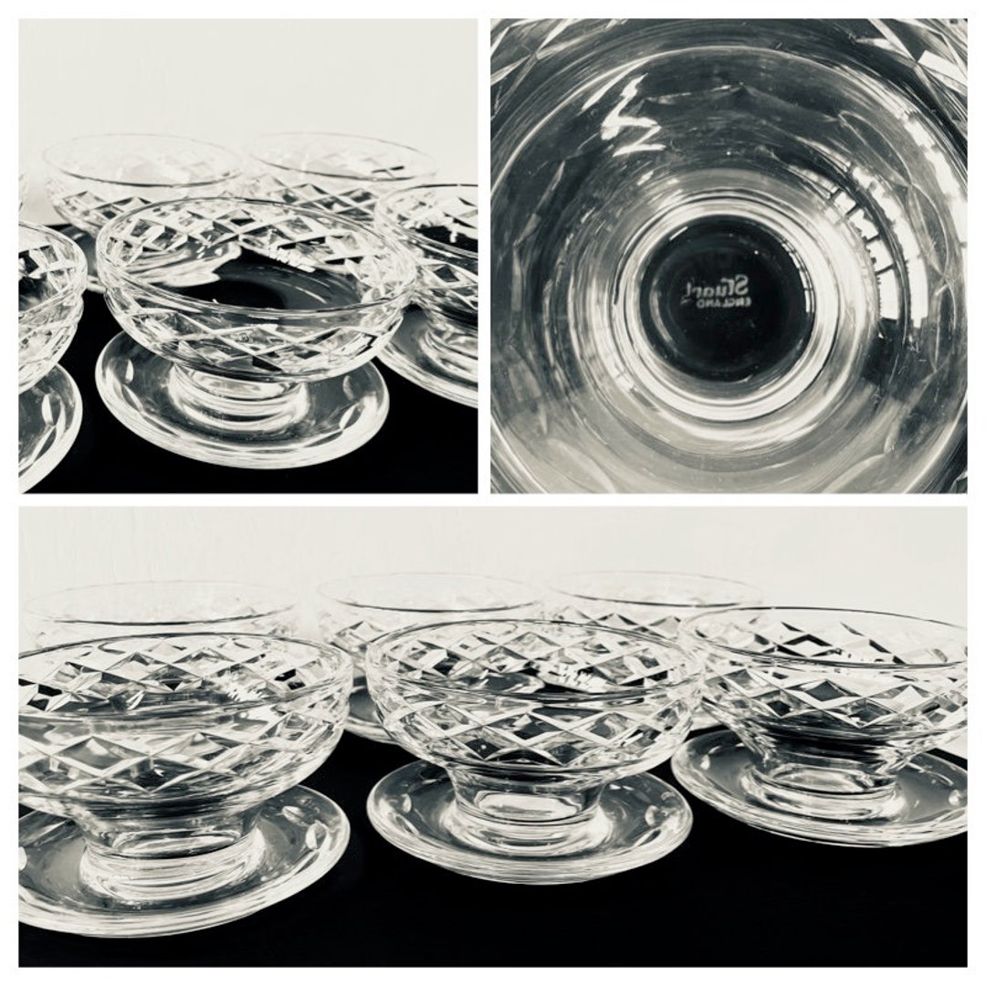 Six Stuart Dessert Bowls, Sundae Bowls, Individual Footed Dishes ...
