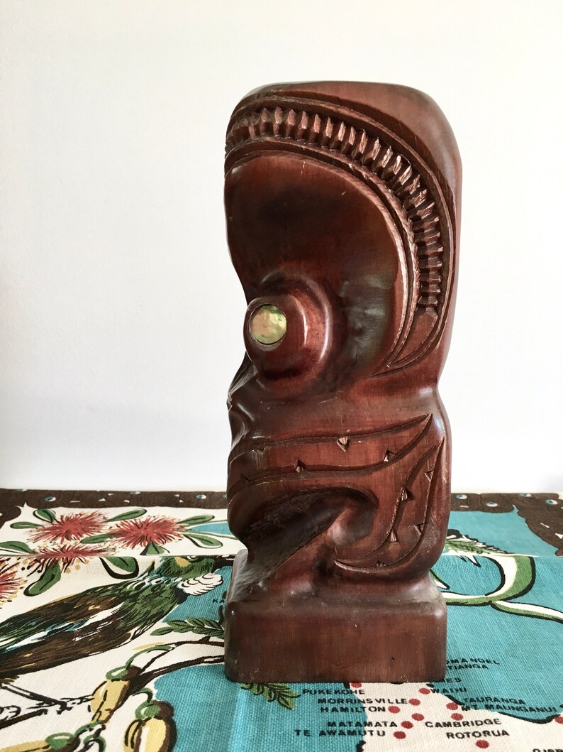 Maori Wooden Carving A Rangatira Souvenir Rotorua New - Etsy Australia