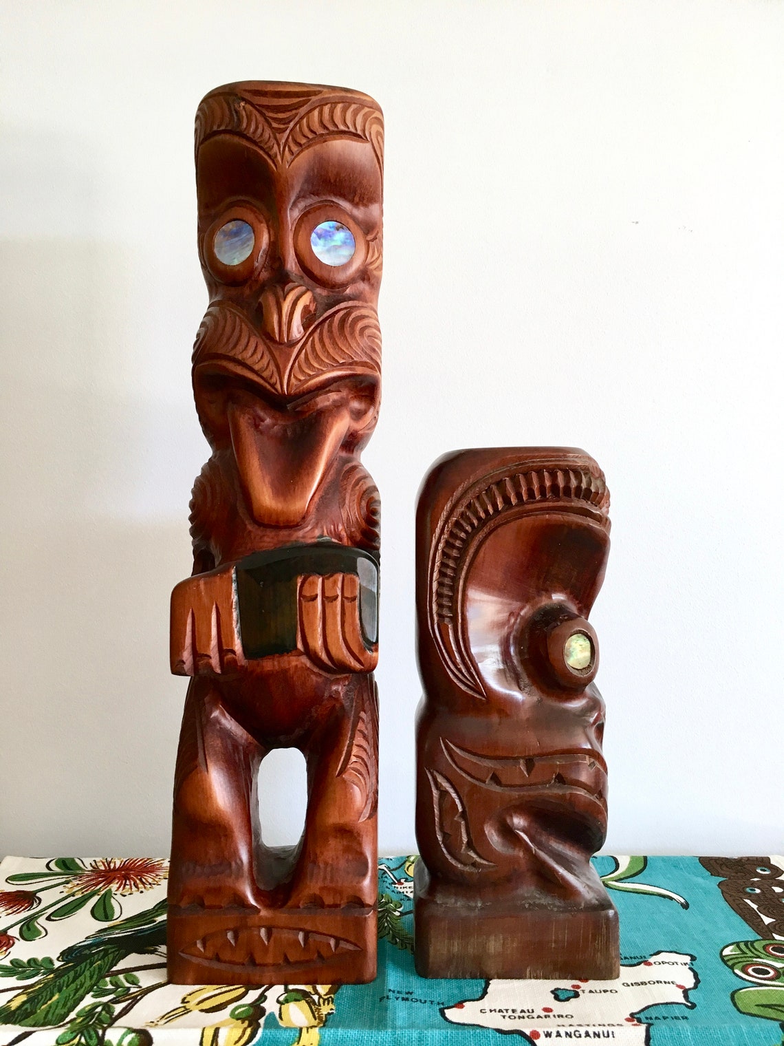 Maori Wooden Carving A Rangatira Souvenir Rotorua New - Etsy Australia