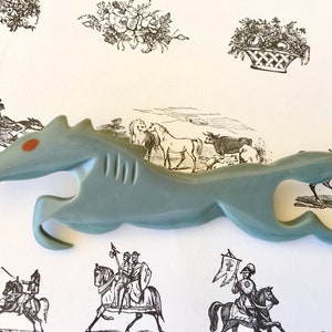 Early Plastic Stylised Horse Brooch, Vintage Art Deco Running Horse ...