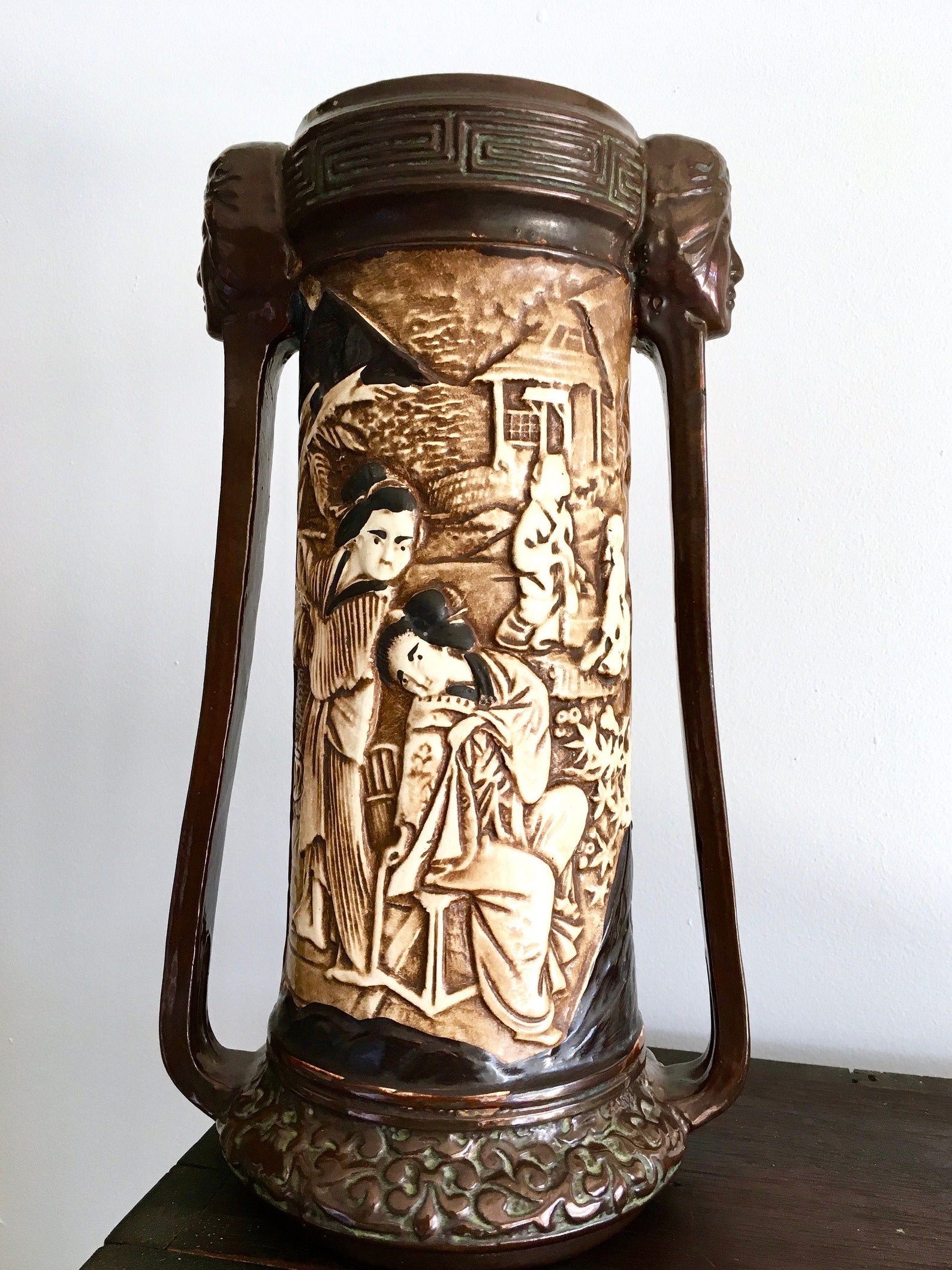 Bretby Pottery Vase Bretby Oriental Design Vase No 2574 - Etsy Australia