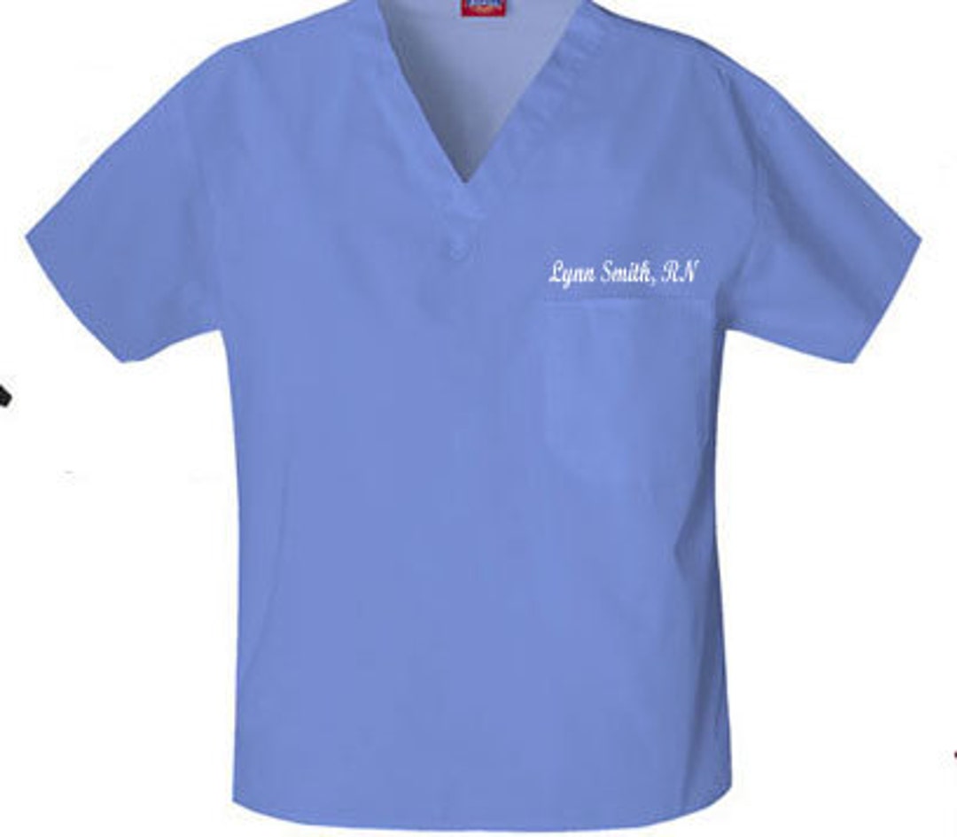 Unisex Scrub Top Personalized With Name Embroidery or Logo -lots of ...