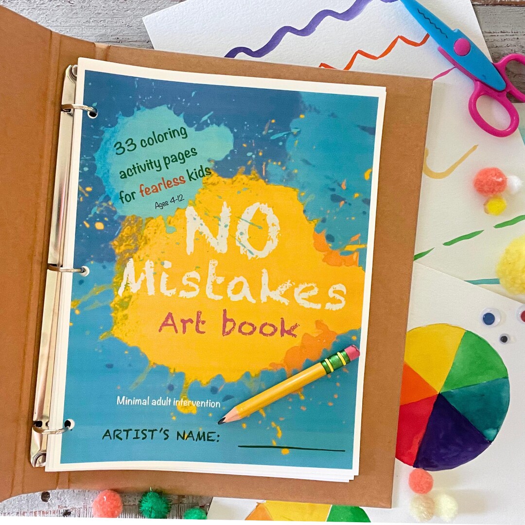 No Mistakes Art Book: 33 Activity Pages for Fearless Kids - Etsy