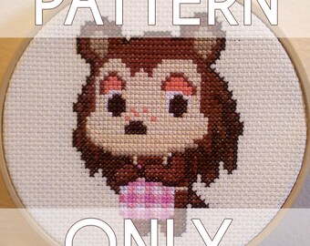 Animal Crossing Celeste cross stitch pattern | Etsy