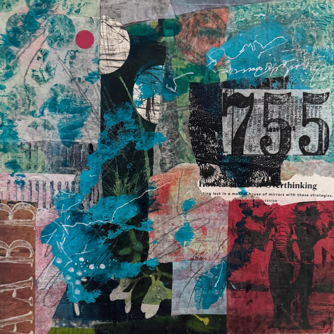 Abstract Collage Art: Roots & Ruins, Ready to Hang - Etsy